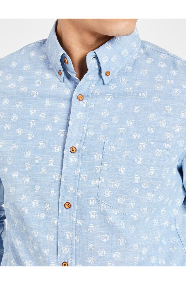 Ben Sherman Geometric Chambray Button-Down Shirt | Nordstromrack