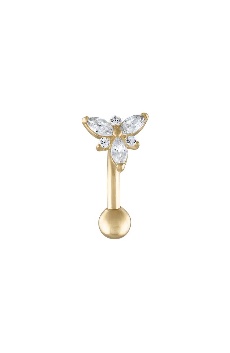 Raquelina Jewels 14K Gold CZ Flower Belly Ring | Nordstromrack