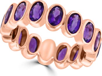 EFFY 14K Rose Gold Amethyst Eternity Ring | Nordstromrack