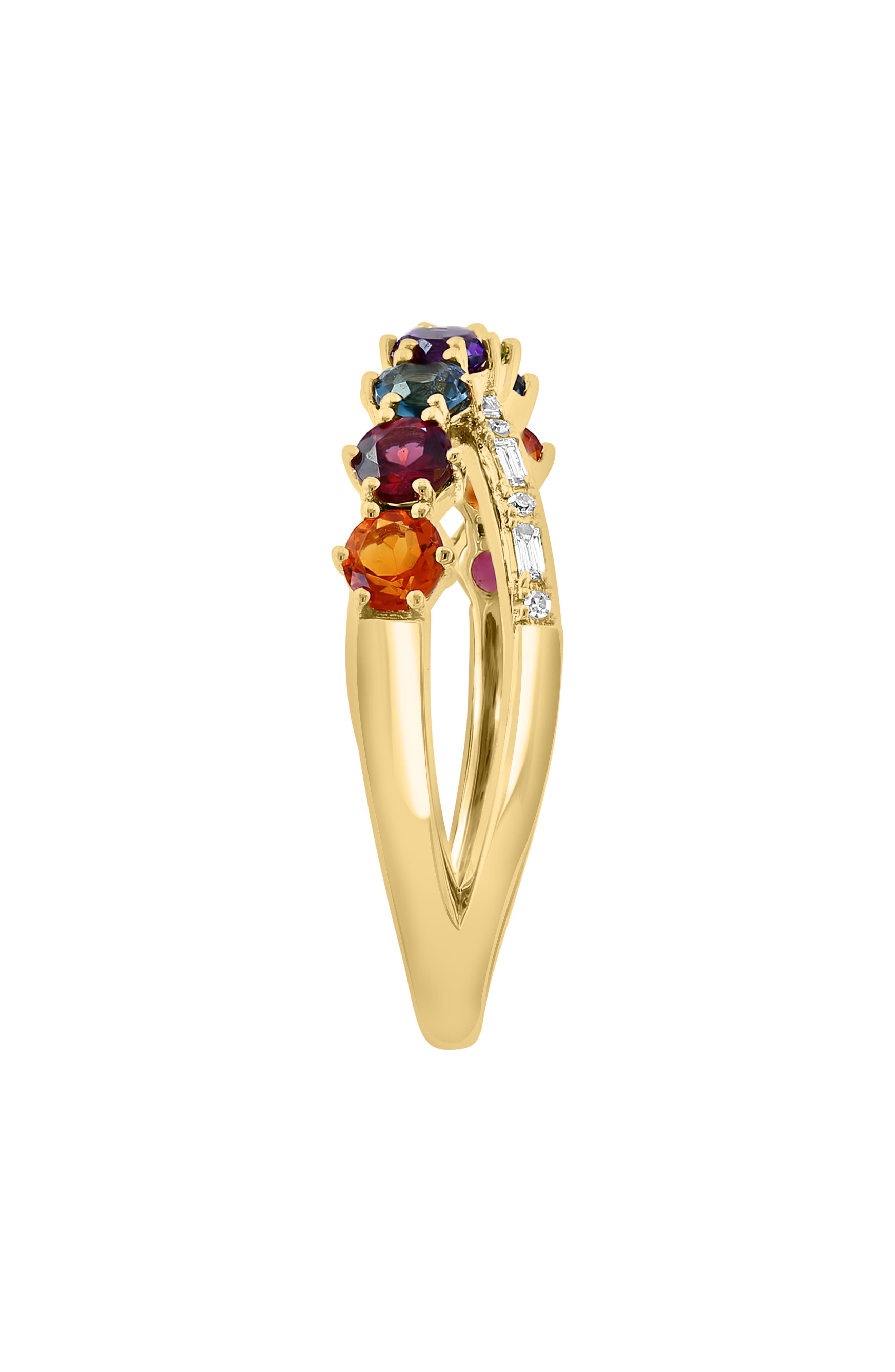 EFFY 14K Yellow Gold Semiprecious Stone & Diamond Crossover Ring - 0 ...