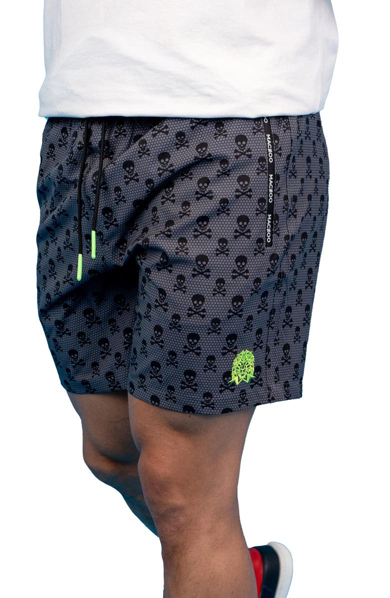 Maceoo Swim Lion Skull & Crossbones Swim Trunks | Nordstromrack