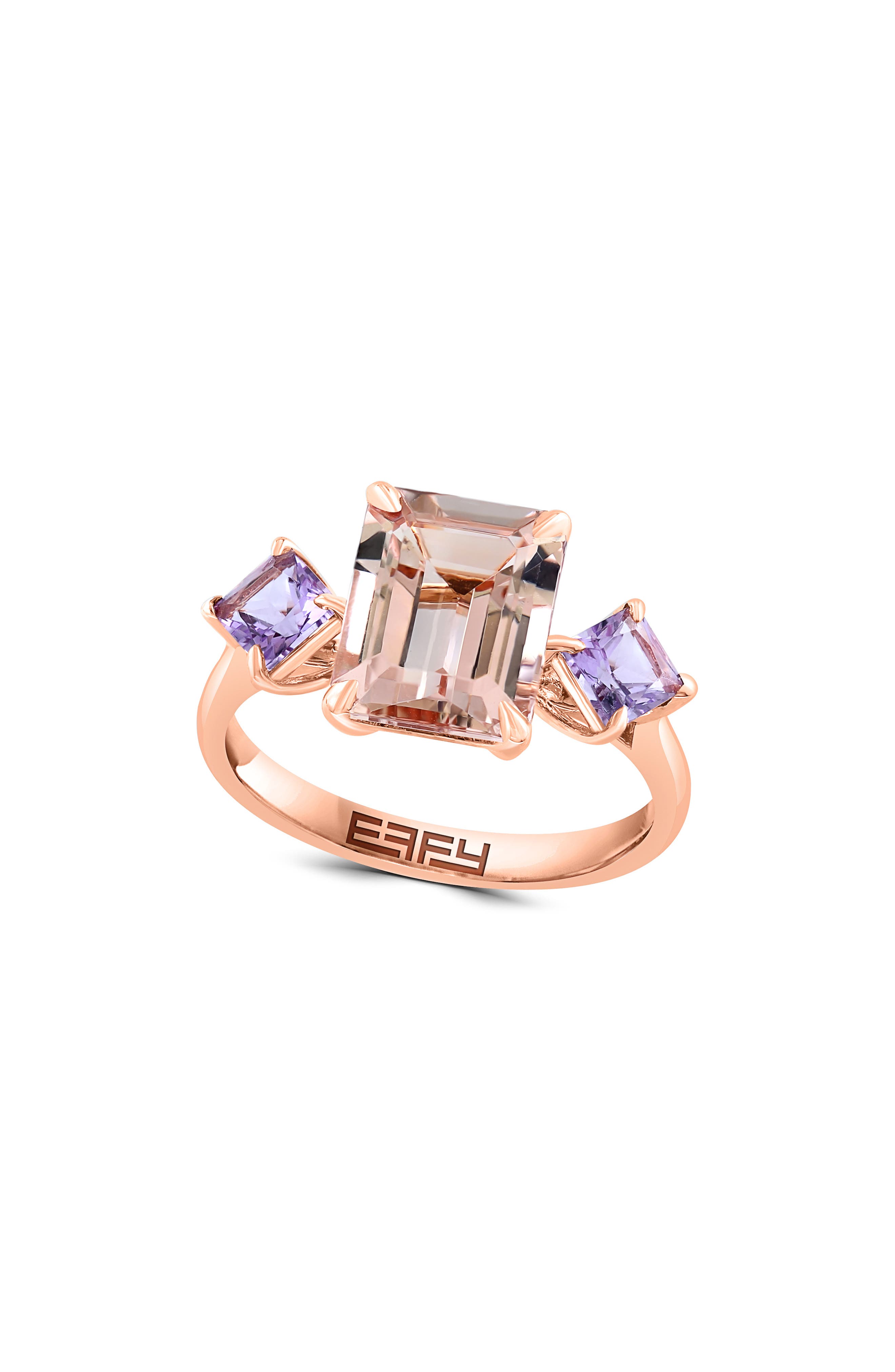 EFFY 14K Rose Gold Pink Amethyst & Morganite Ring | Nordstromrack