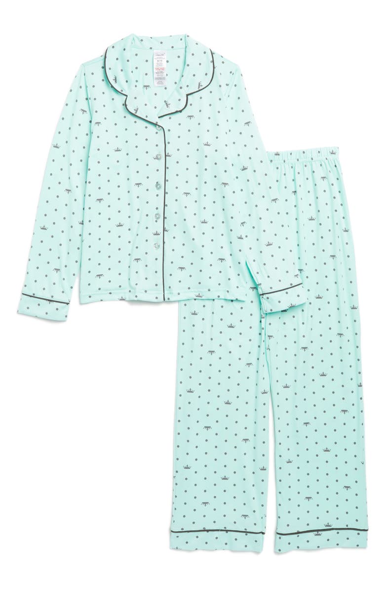 RENE ROFE Kids' Polka Dot Crown Warm & Fuzzy Two-Piece Pajamas ...
