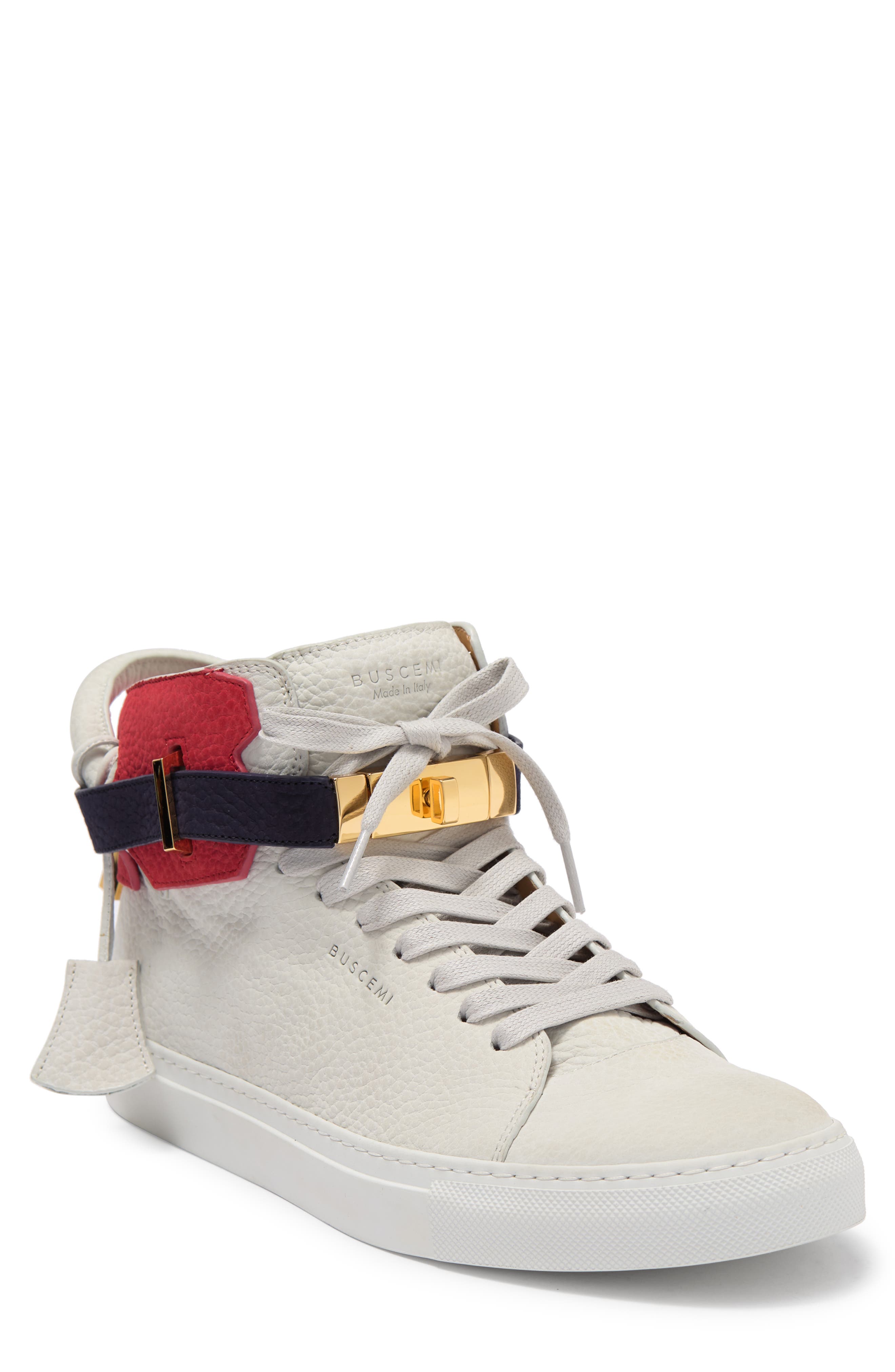 Buscemi Turn-Lock High Top Leather Sneaker | Nordstromrack