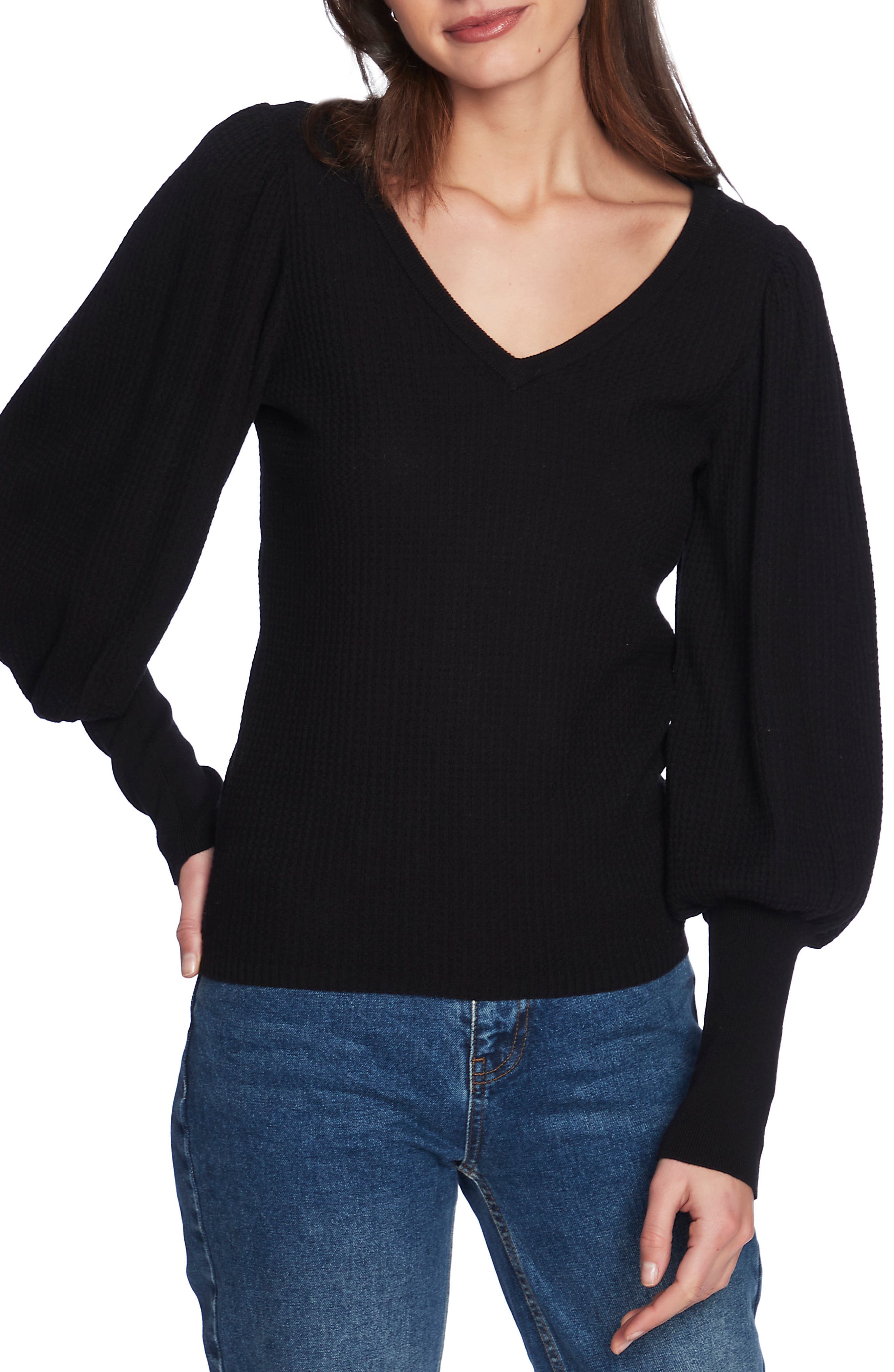 1.STATE Blouson Sleeve Textured Sweater | Nordstrom