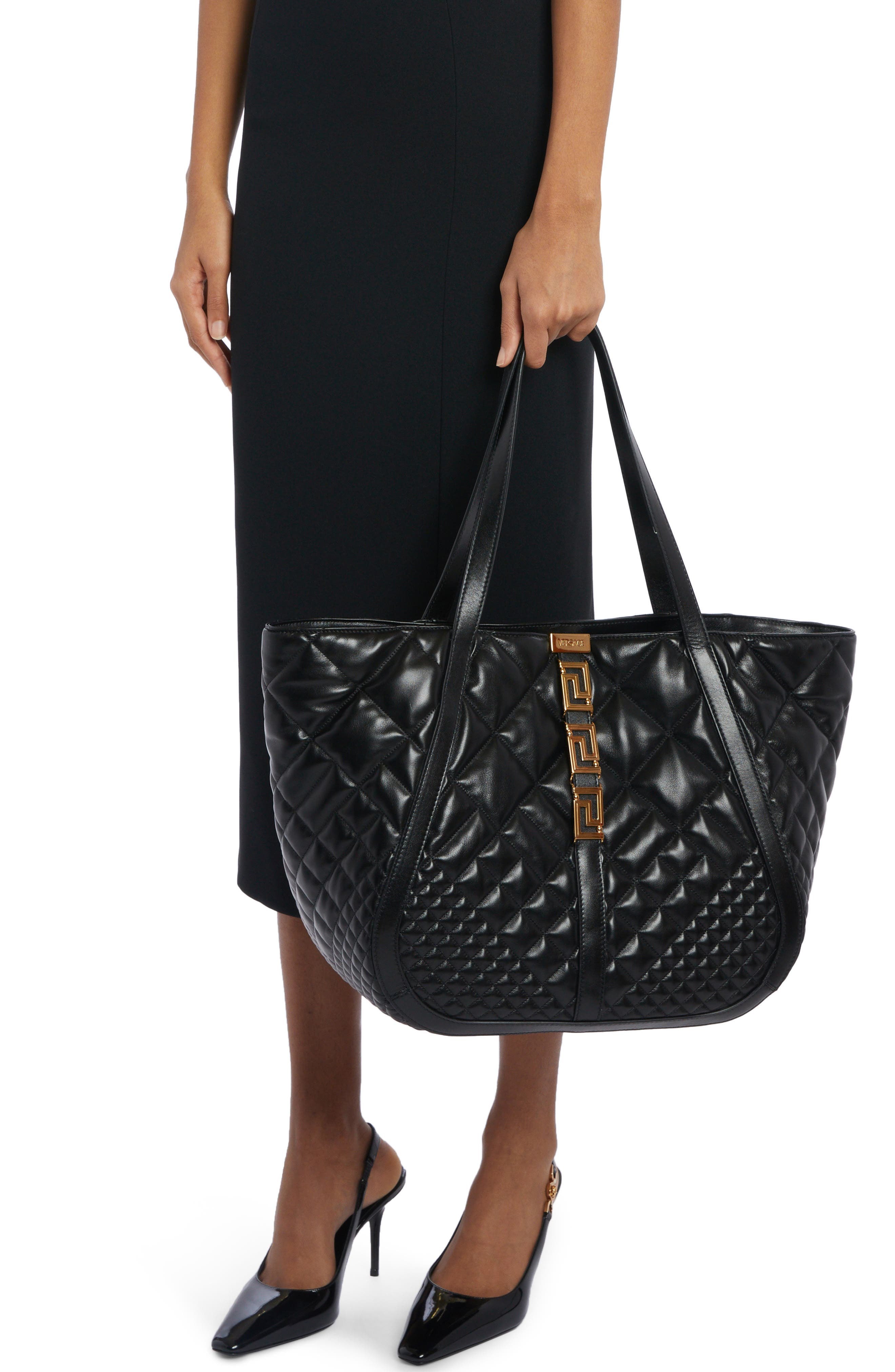 Versace Large Greca Goddess Quilted Leather Tote | Nordstromrack