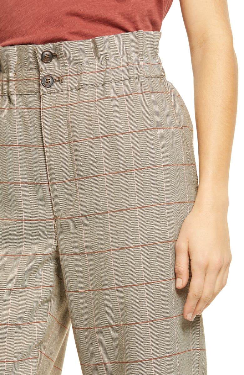 Madewell Glen Plaid Paperbag Tapered Pants | Nordstromrack