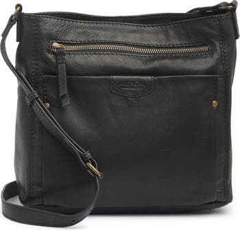 AMERICAN LEATHER CO. Chester Triple Entry Leather Crossbody Bag ...