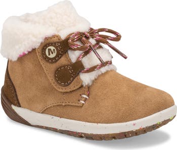 Merrell Kids' Bare Steps Cocoa Faux Fur Lined Bootie | Nordstrom