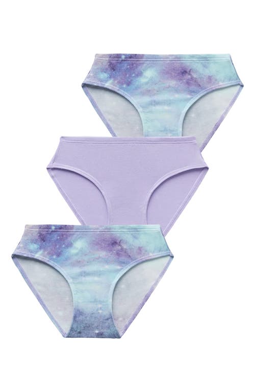 Meundies Kids' Feelfree Assorted 3-pack Bikini Briefs In Purple | ModeSens