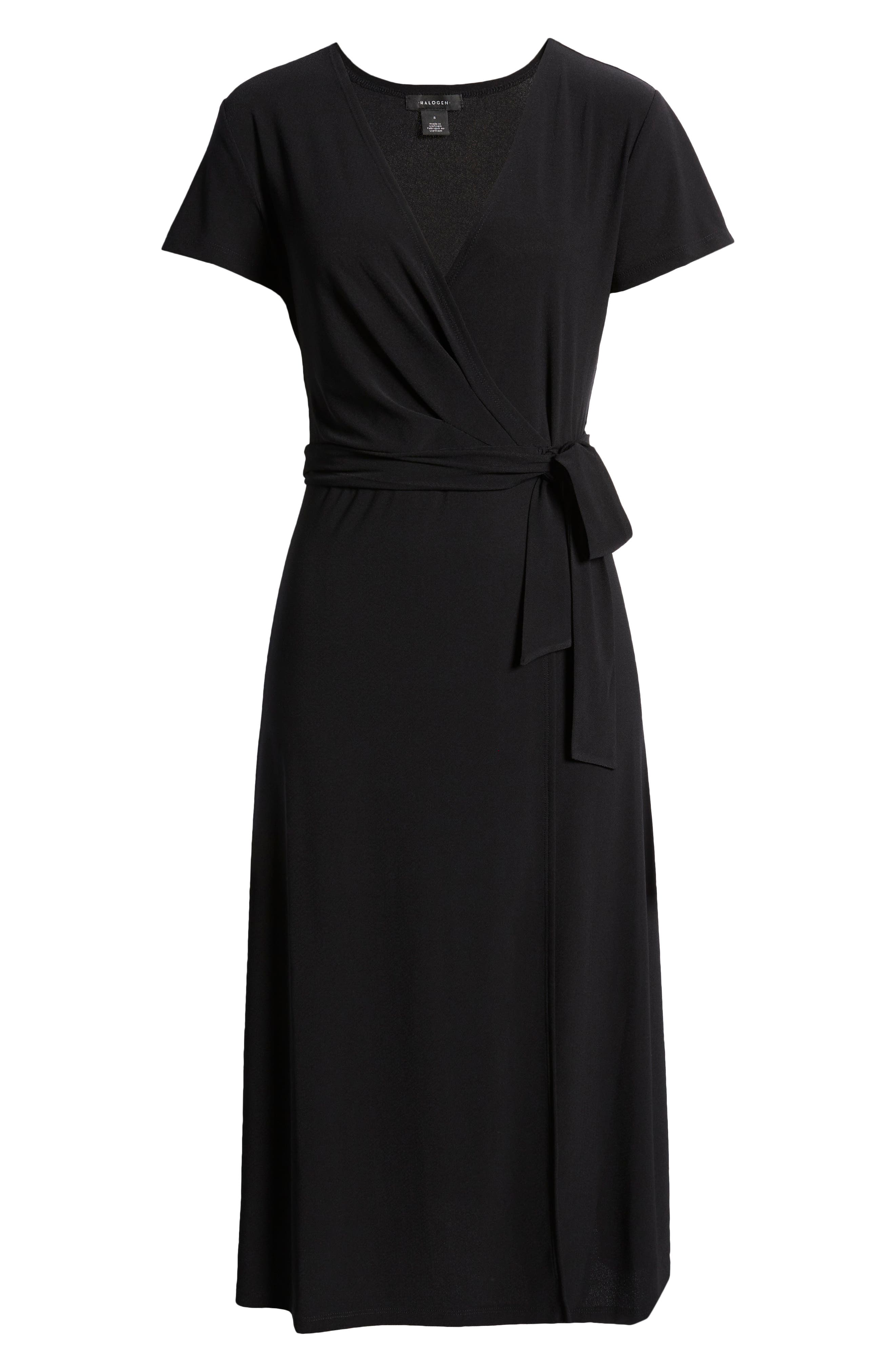 Halogen® Crossover Short Sleeve Wrap Dress | Nordstrom