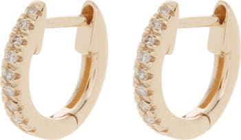 RON HAMI 14K Yellow Gold & Diamond Huggie Hoop Earrings - 0.04 ctw ...