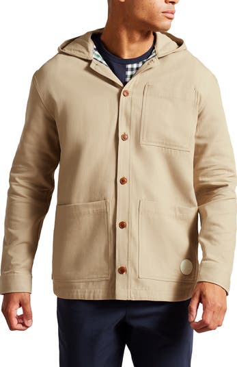 Ted Baker London Degree Hooded Shacket | Nordstrom