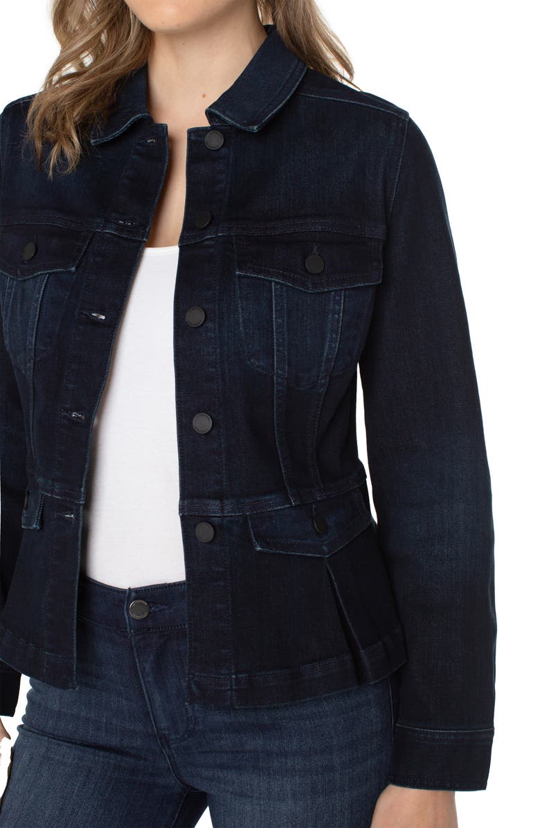 Liverpool Los Angeles Peplum Denim Jacket | Nordstrom