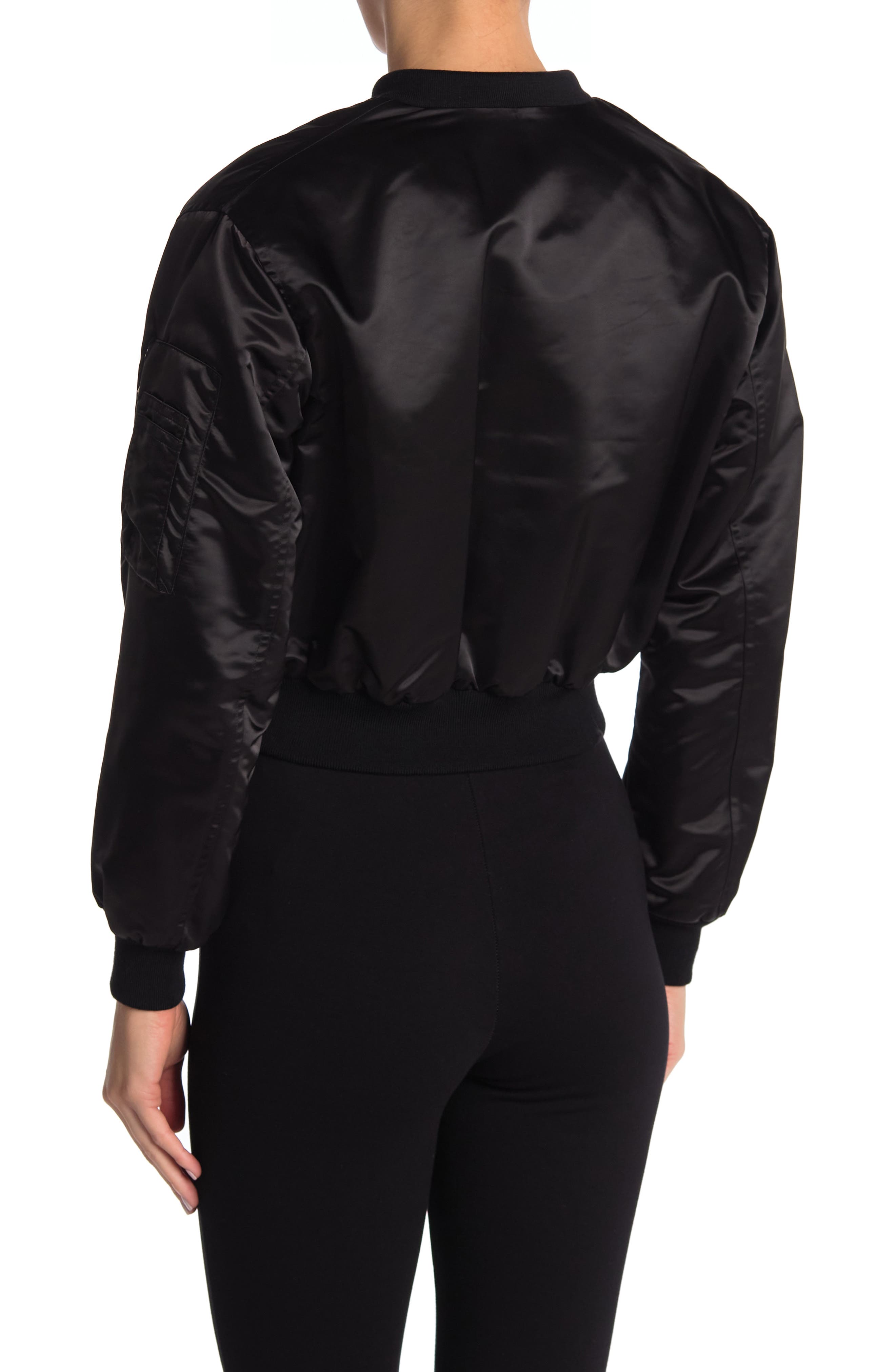 Moschino Satin Zip Front Bomber Jacket | Nordstromrack