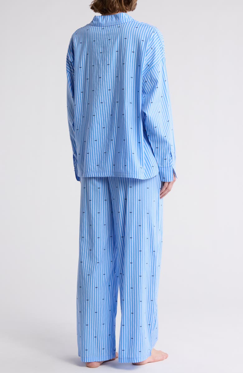 DKNY Logo Stripe Cotton Blend Pajamas | Nordstromrack