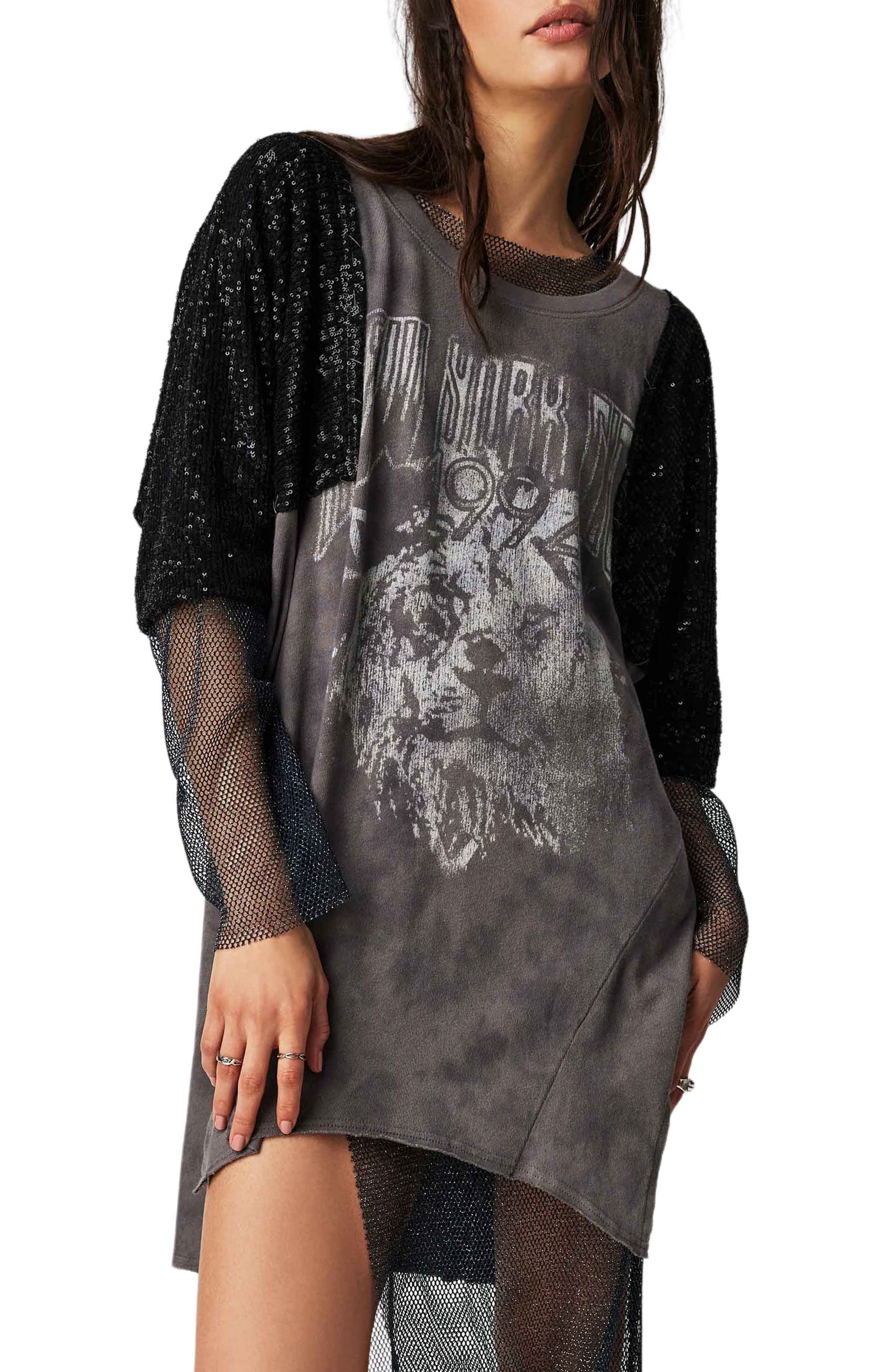 Free People City Sparkle Long Sleeve Graphic Tee | Nordstromrack