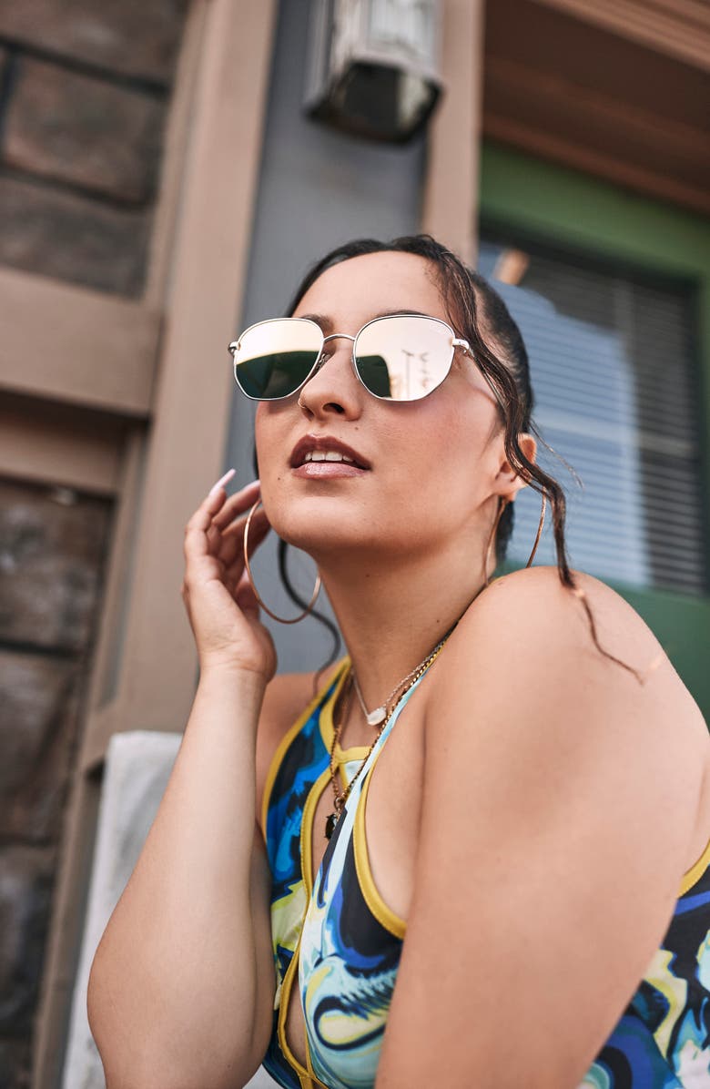 QUAY Big Time 47mm Polarized Round Sunglasses | Nordstromrack