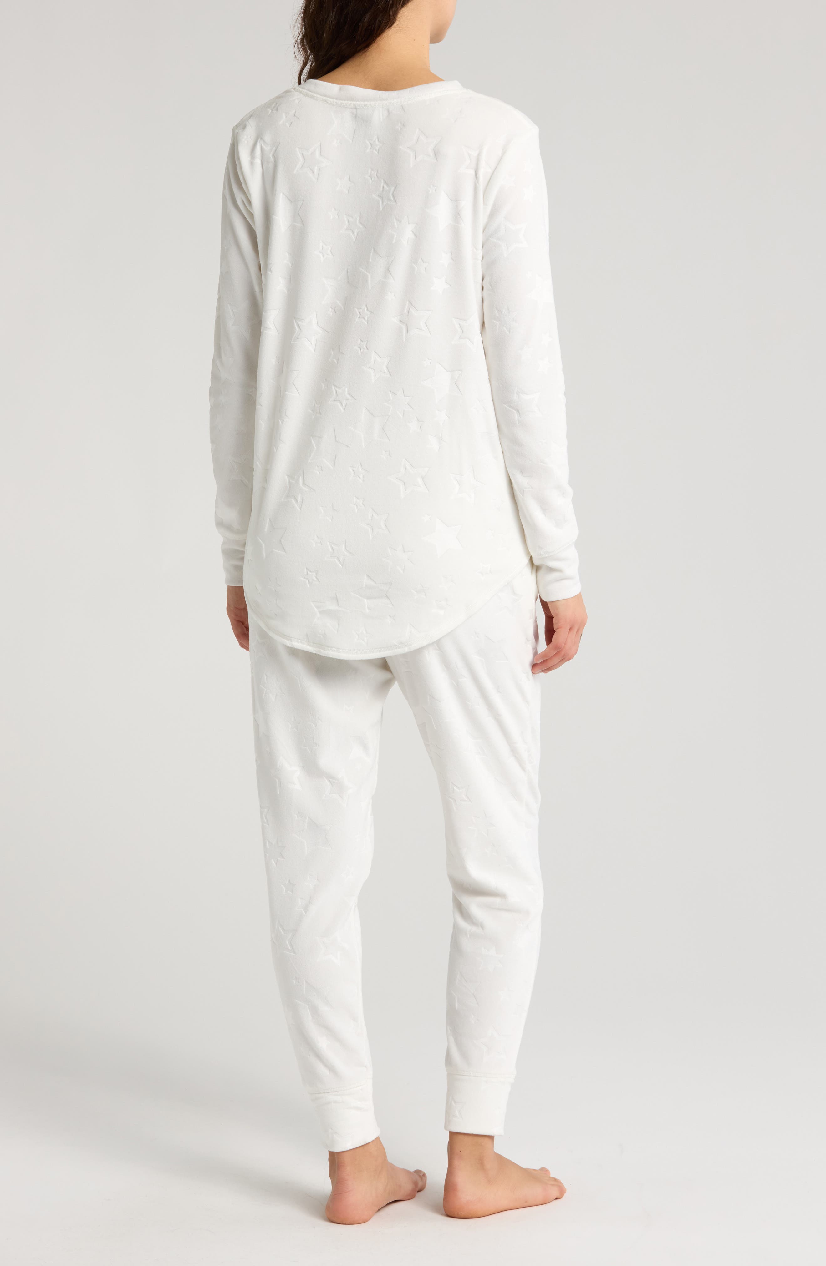 JACLYN Star Velour Henley Pajamas | Nordstromrack