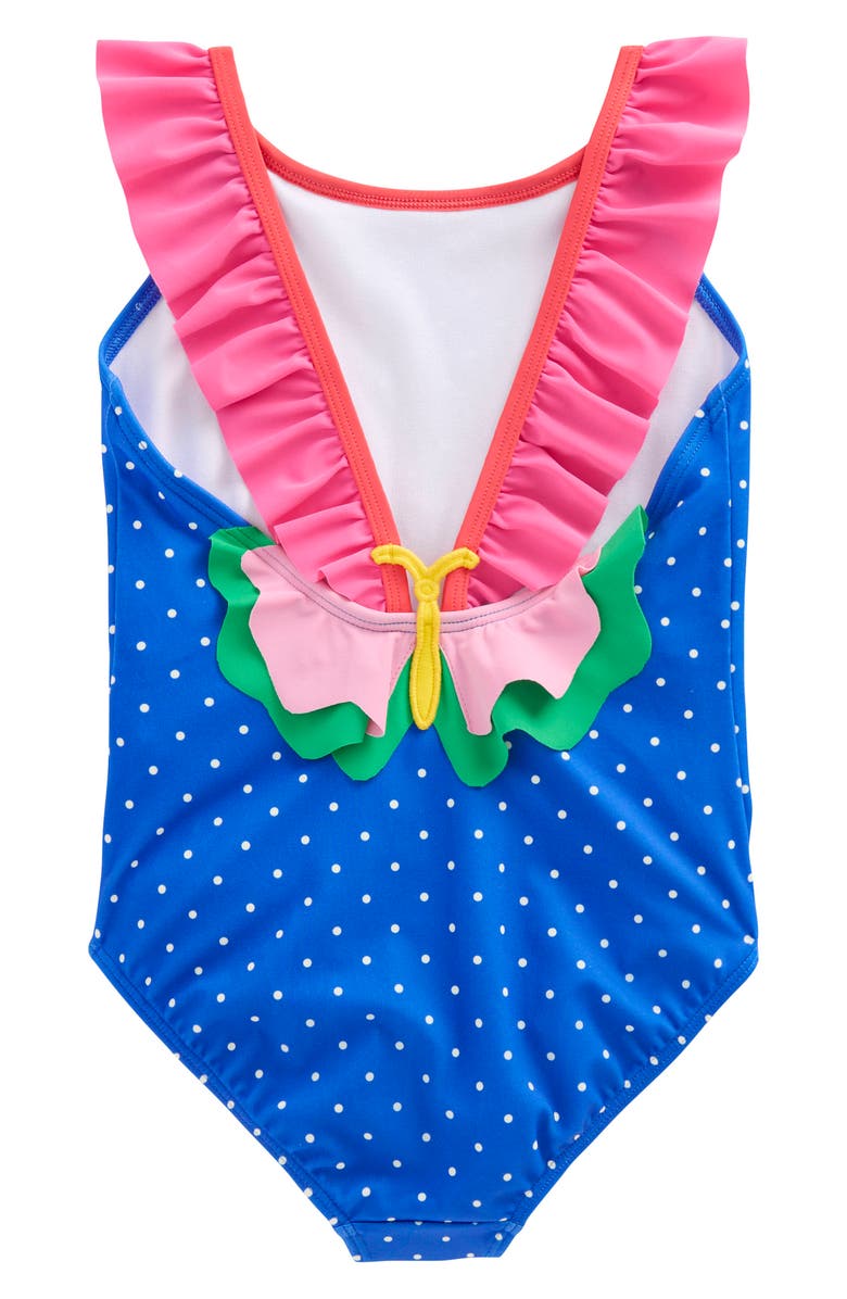 Mini Boden Kids' Hallie Frill Strap One-Piece Swimsuit | Nordstromrack