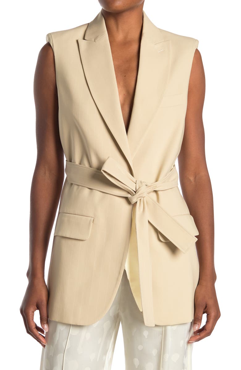 Off-White Pinstripe Waist Tie Tomboy Vest | Nordstromrack