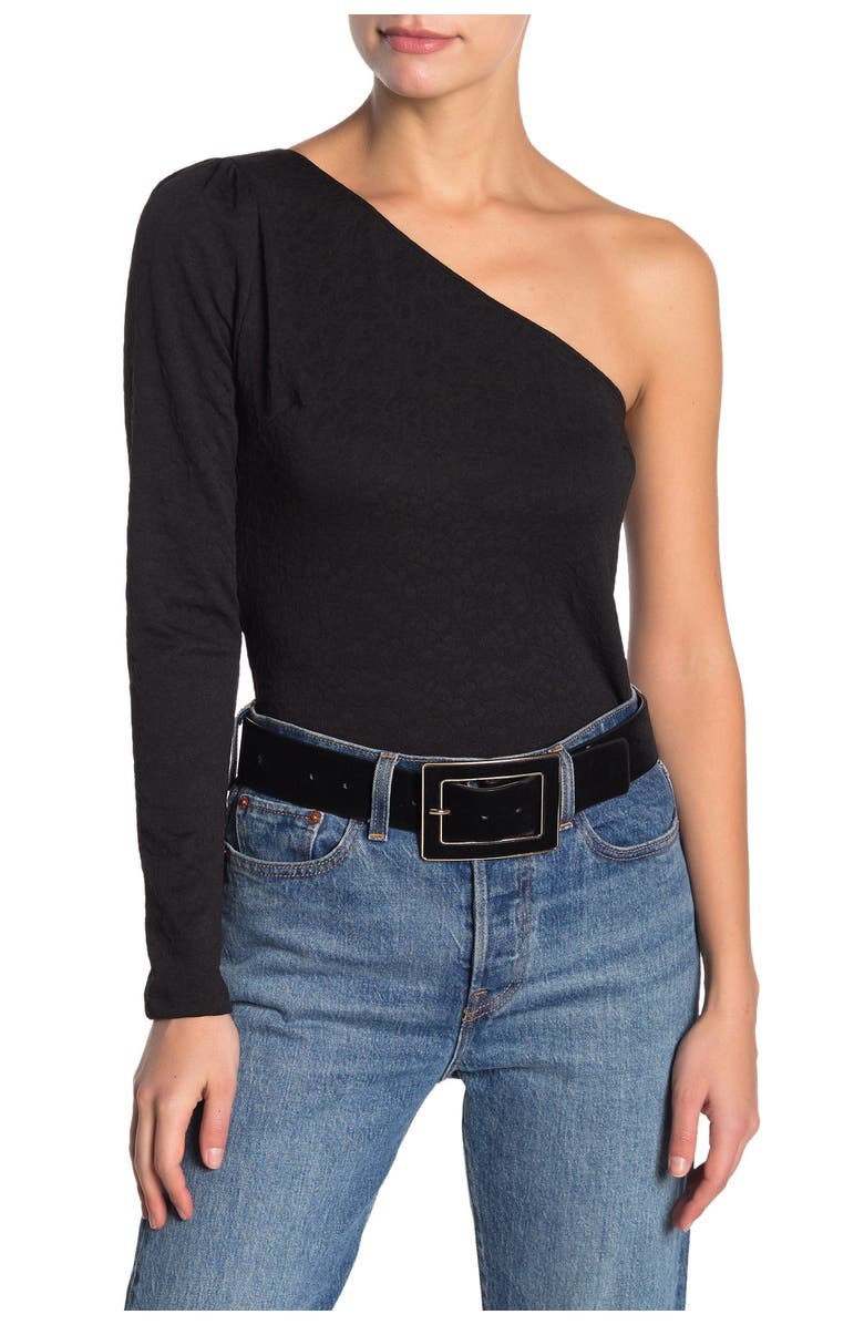 Good Luck Gem Textured One-Shoulder Shirt | Nordstromrack