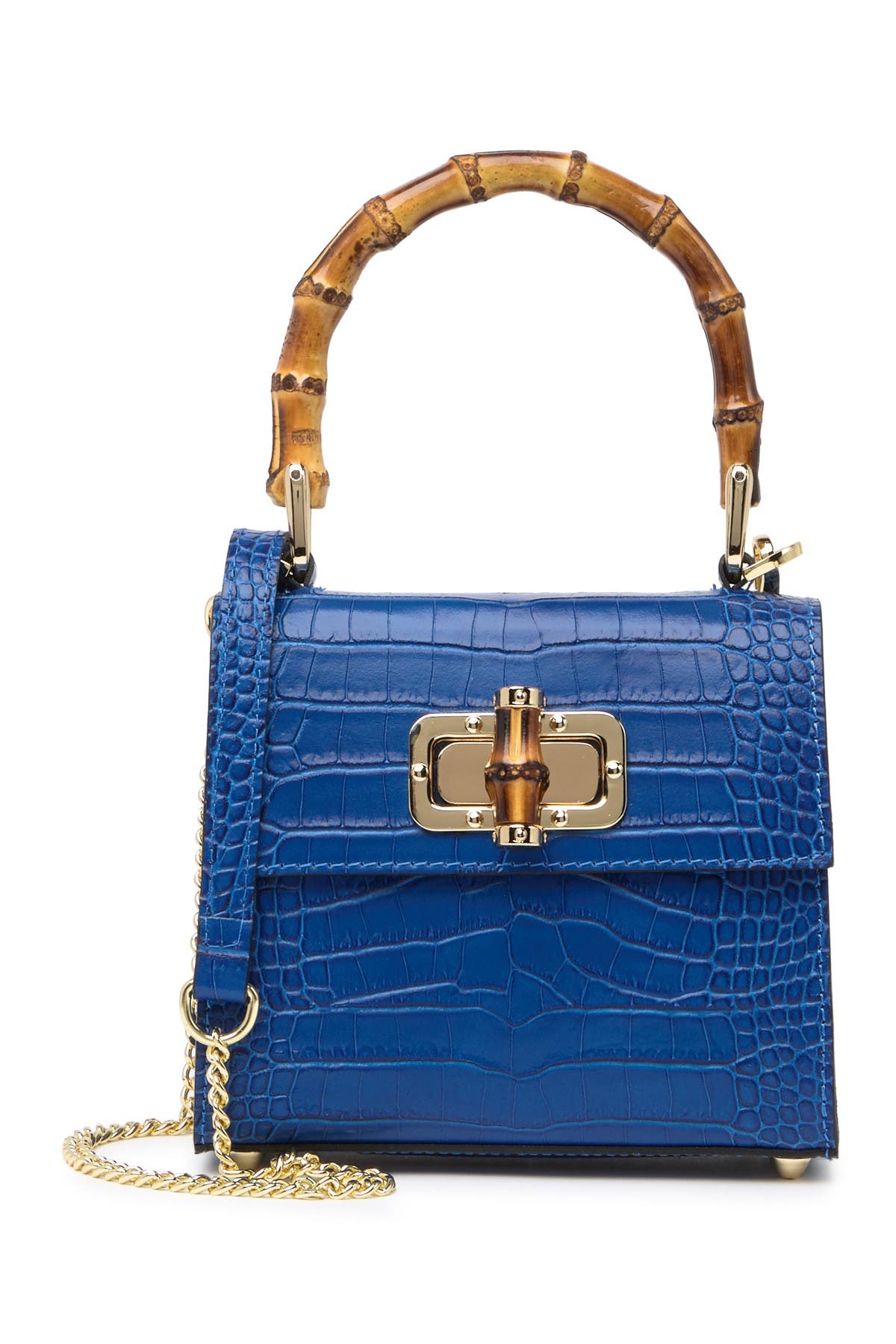 Persaman New York Bellissimo Croc Embossed Leather Satchel | Nordstromrack
