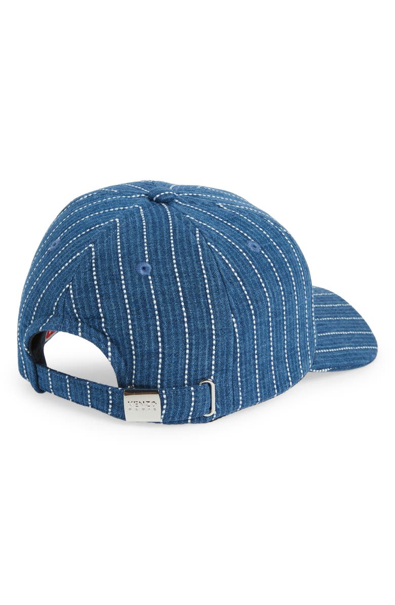KENZO Embroidered Stripe Denim Baseball Cap | Nordstromrack
