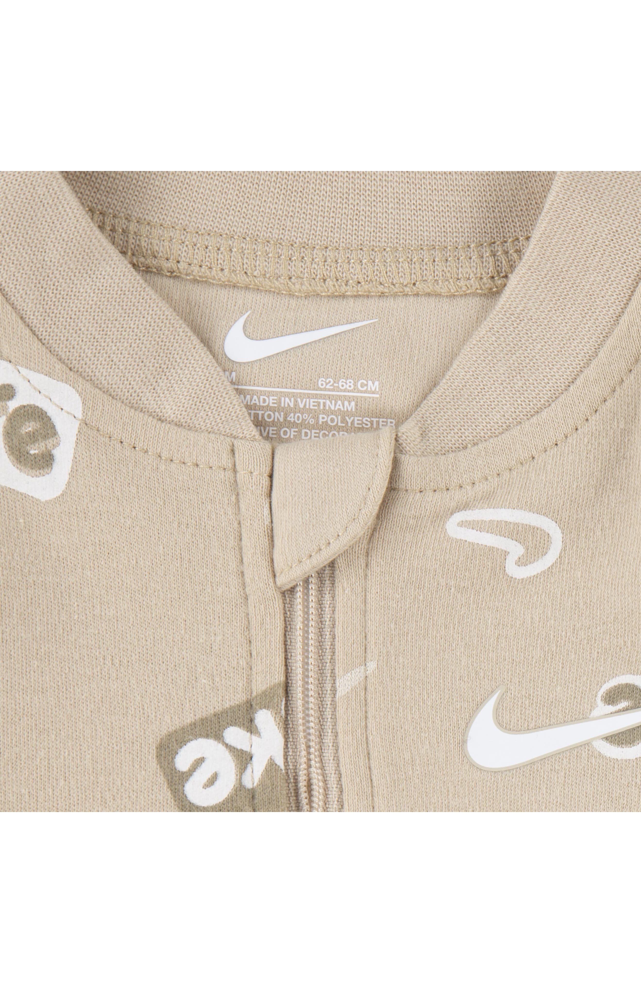 Nike Logo Print Zip Footie | Nordstromrack