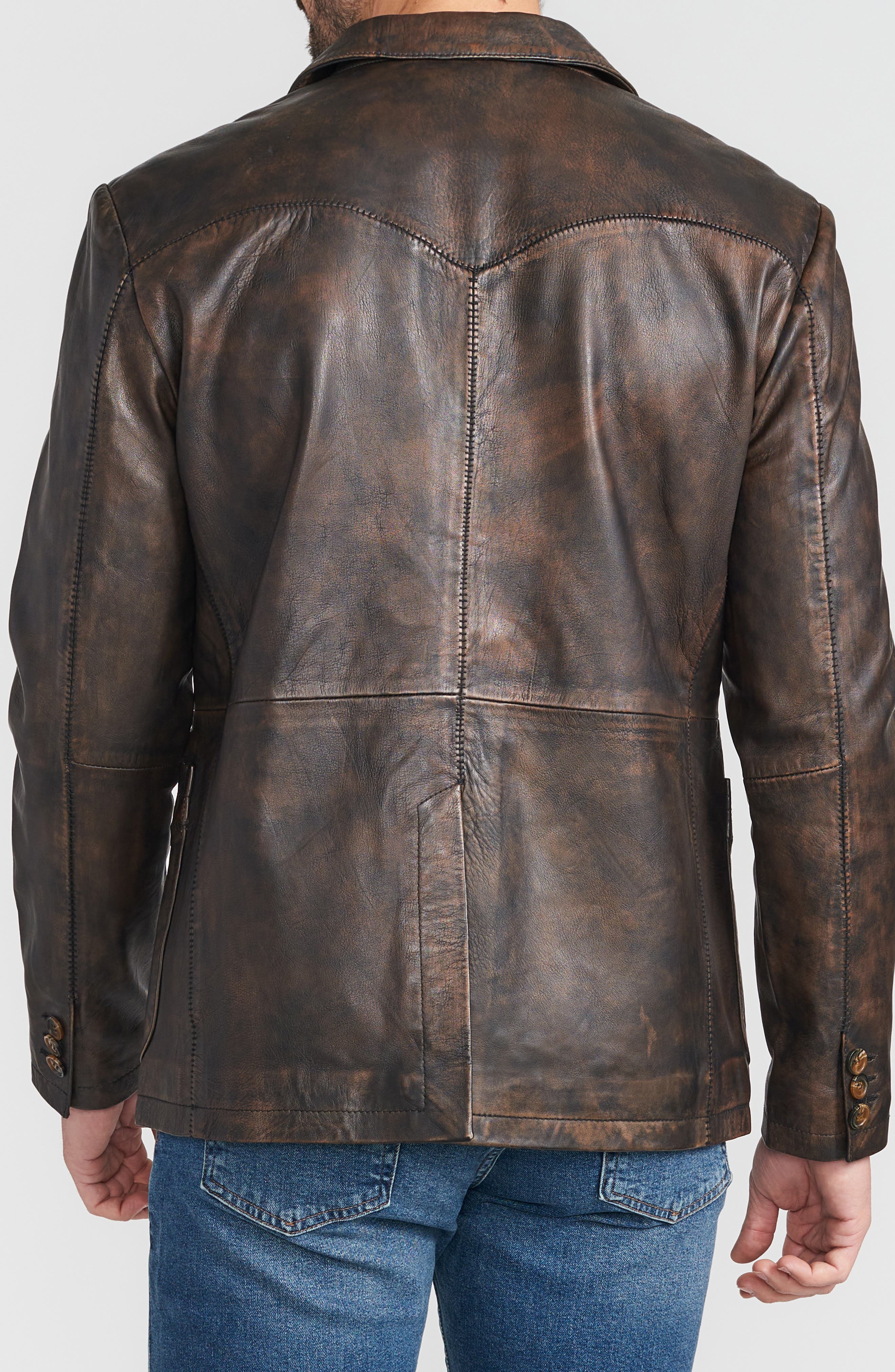 FLYNT Distressed Leather Blazer | Nordstromrack