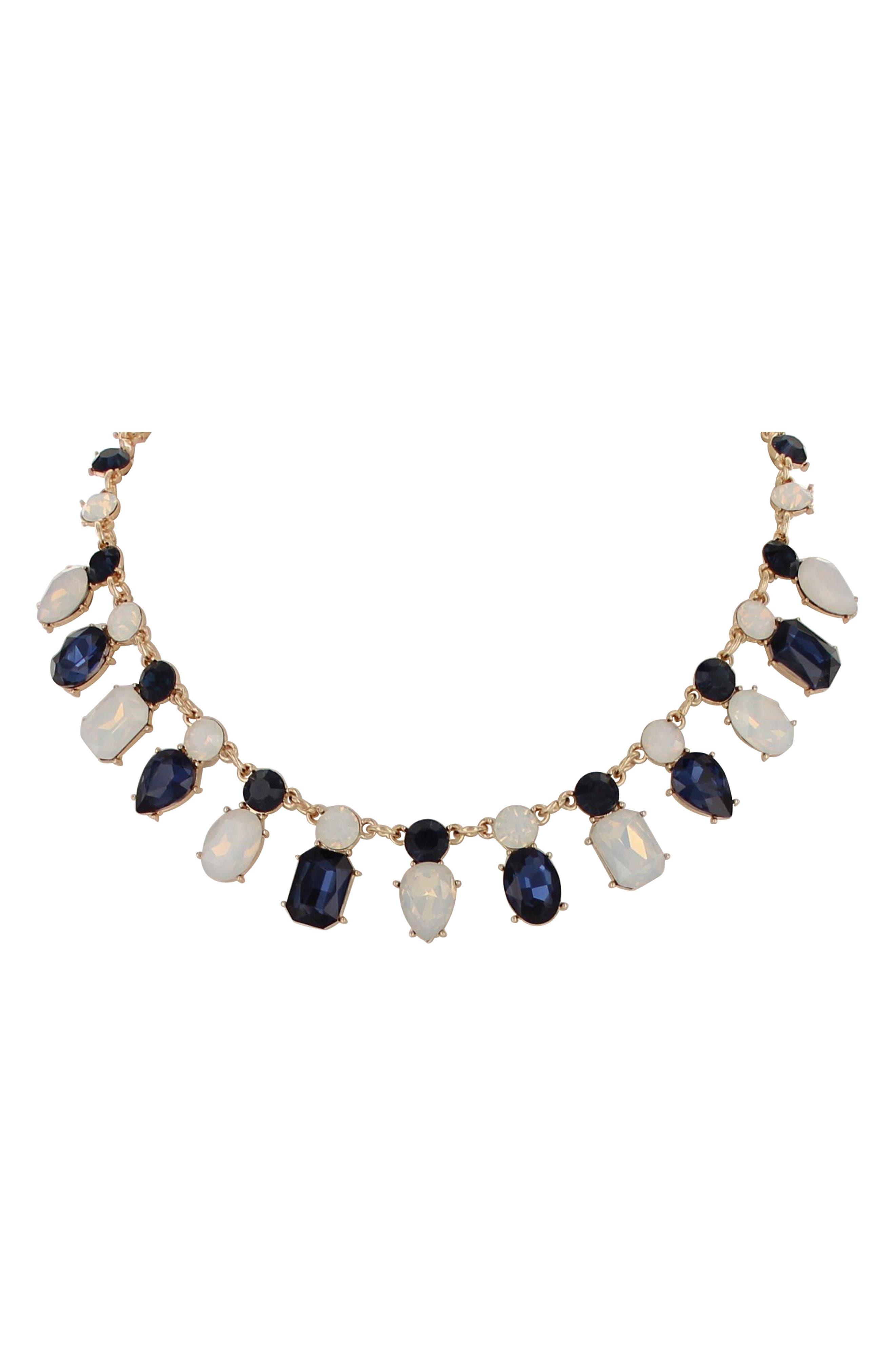 OLIVIA WELLES Oriana Mixed Crystal Collar Necklace | Nordstromrack