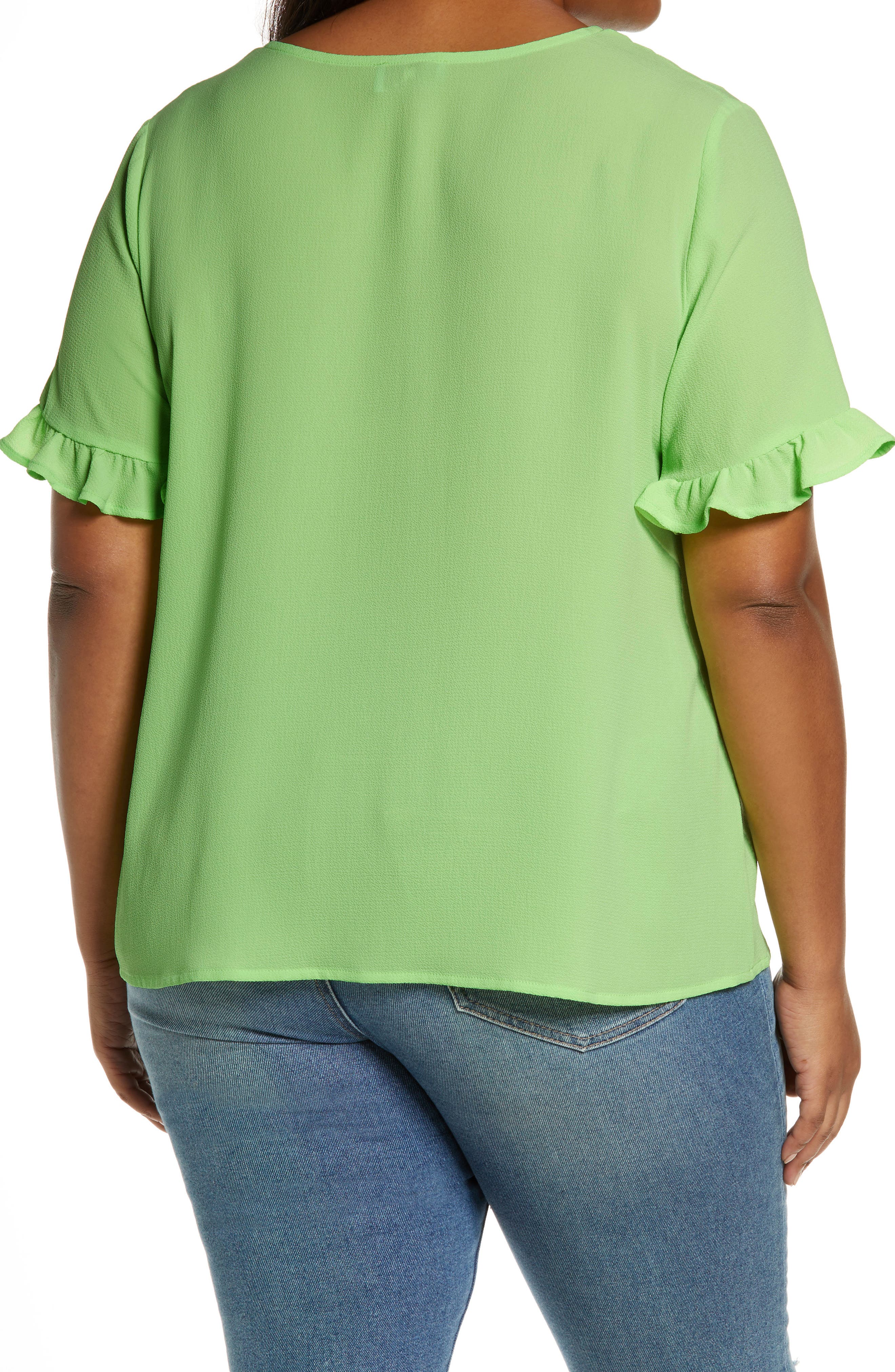 CeCe Ruffle Button-Up Blouse | Nordstromrack
