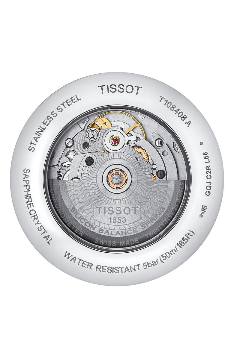 Tissot Men's Ballade Powermatic 80 COSC Croc Embossed Leather Strap ...