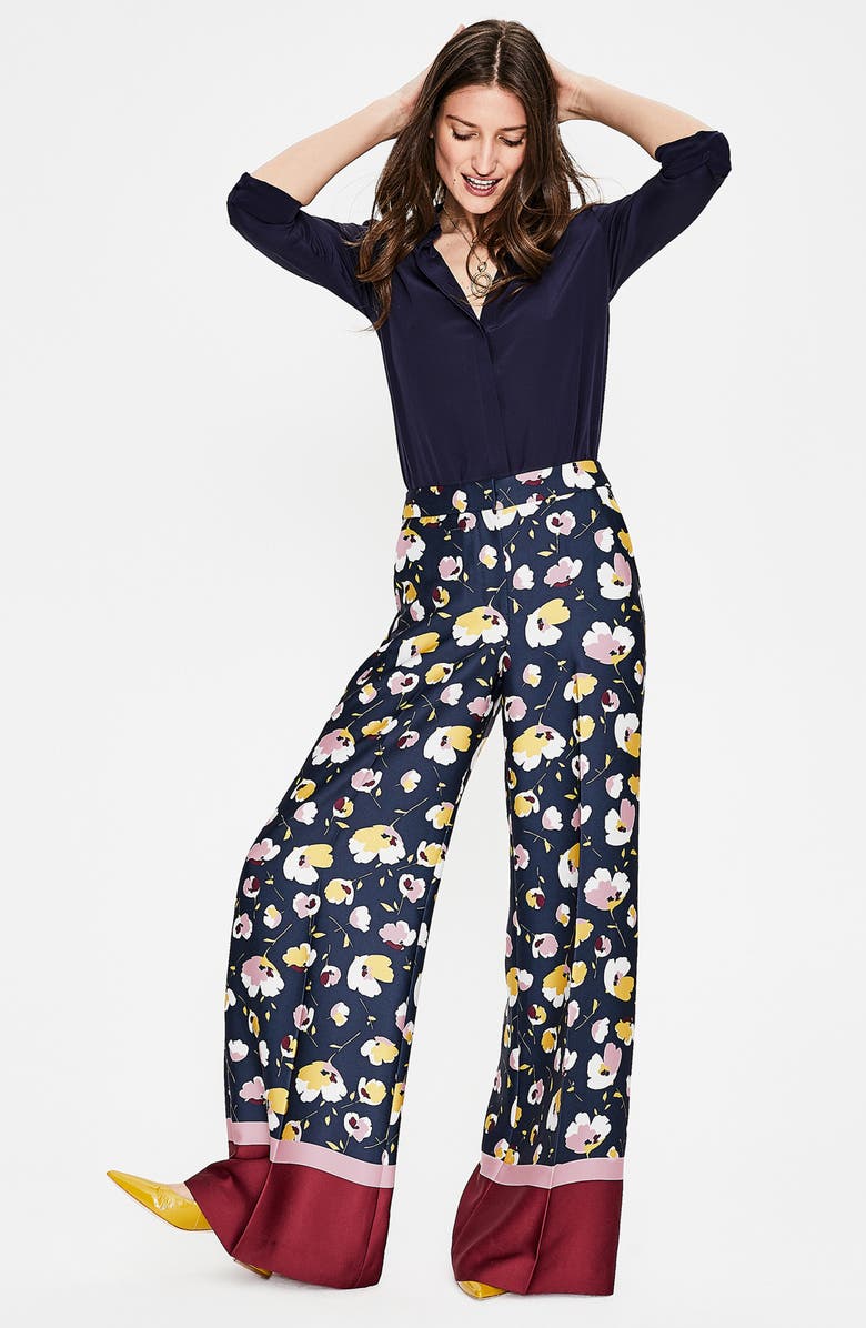 Boden Hotch Potch Hem Wide Leg Pants | Nordstrom