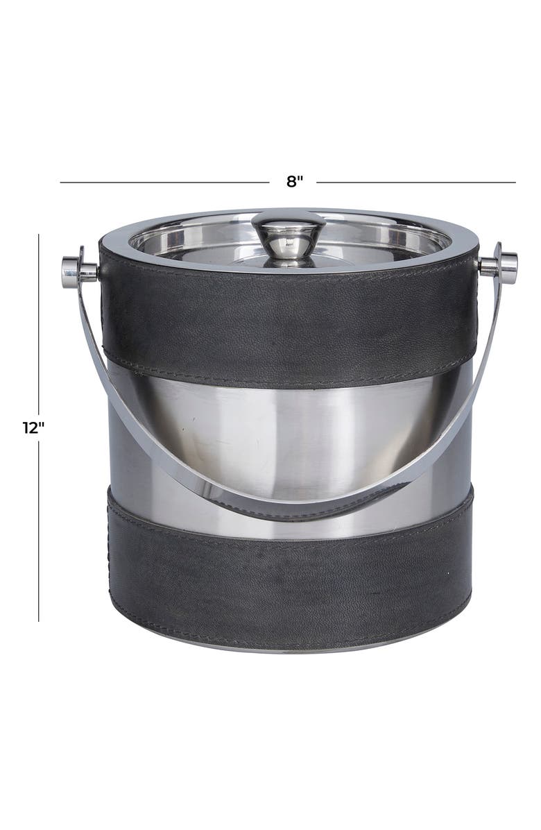 Novogratz Gray Leather Ice Bucket with Lid | Nordstromrack