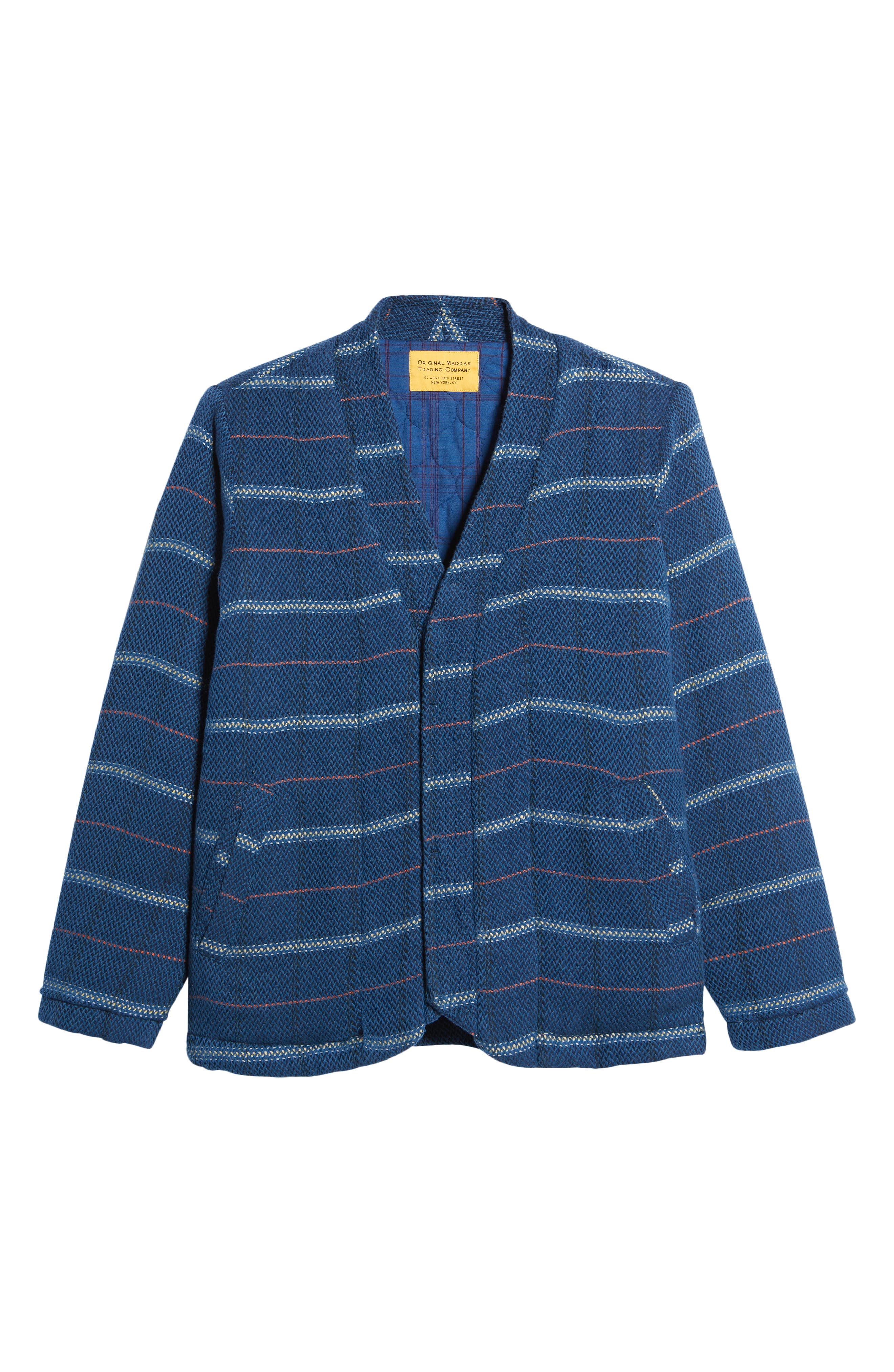 ORIGINAL MADRAS TRADING COMPANY Stripe Cotton Cardigan | Nordstrom