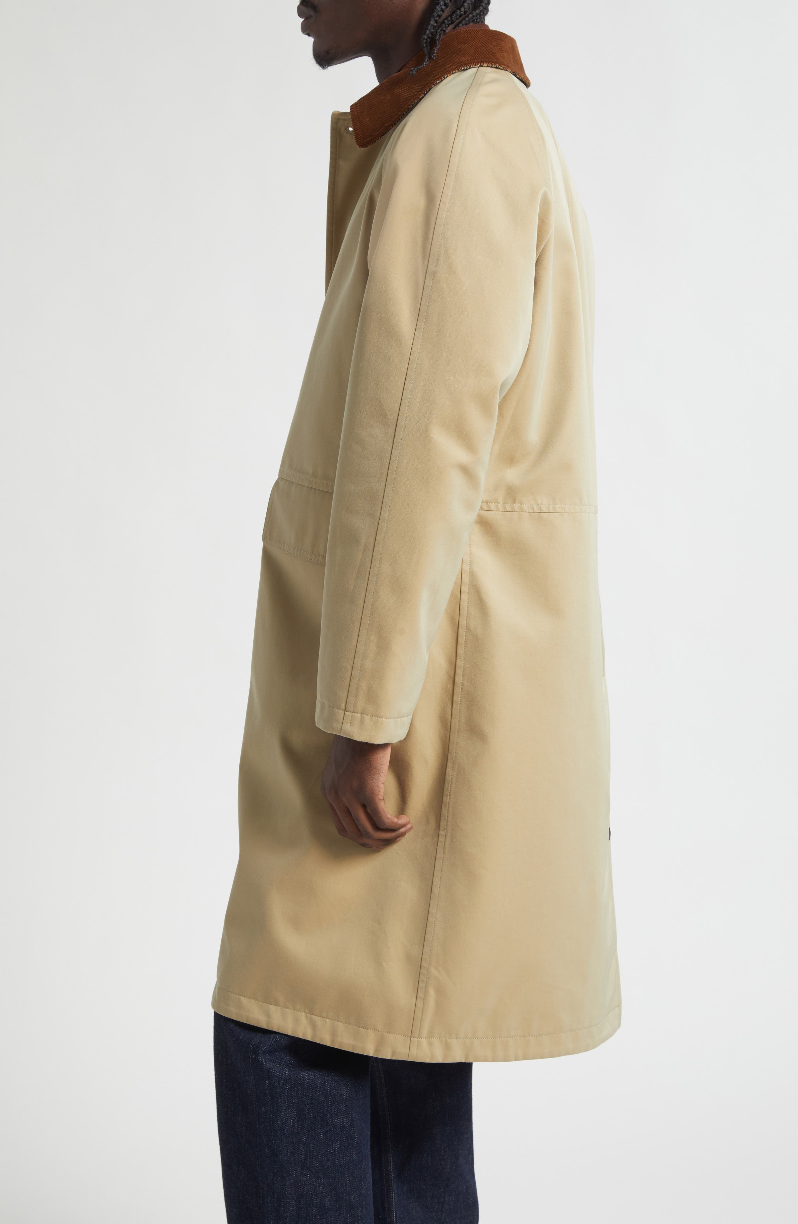 Drake's Reversible Single Breasted Mac Jacket | Nordstrom