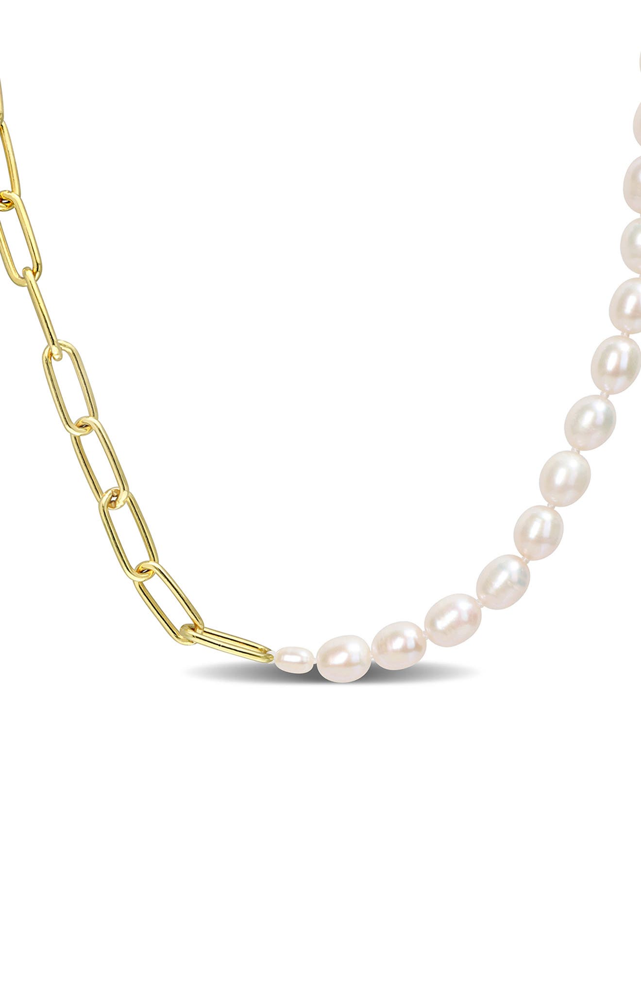 DELMAR 18K Gold Plated Sterling Silver 4.5-5mm Cultured Freshwater ...