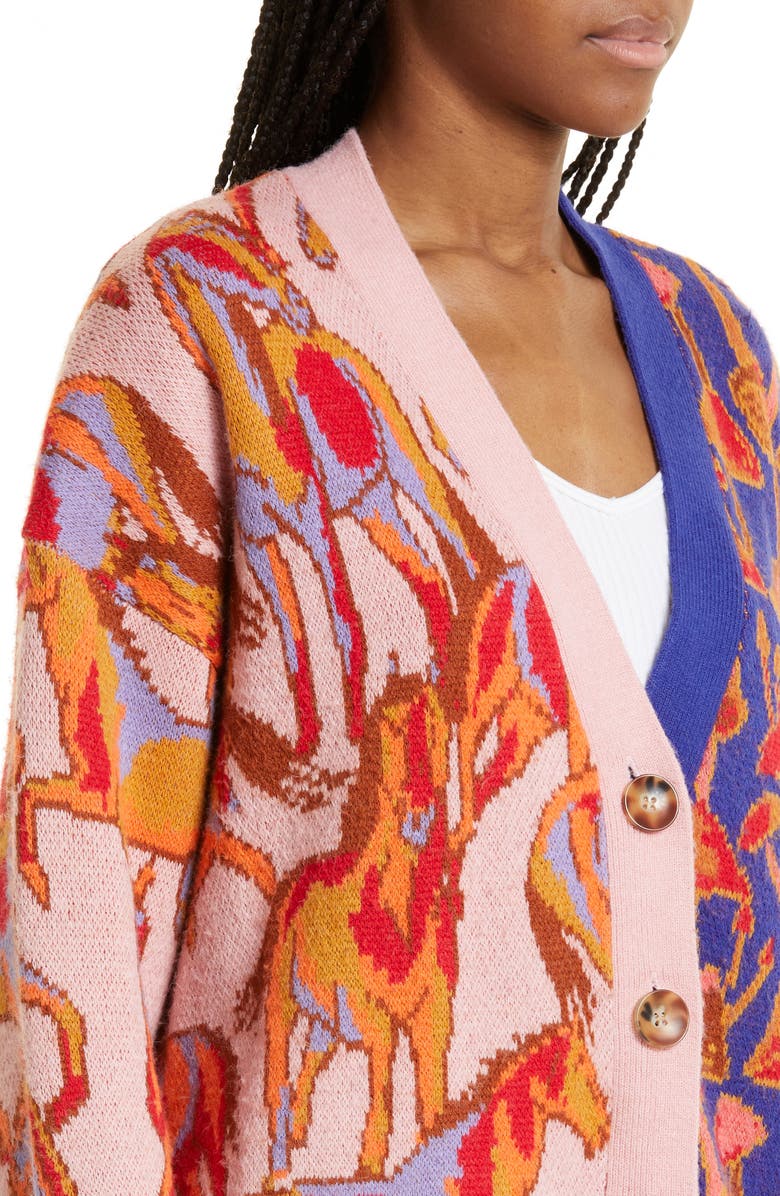 FARM Rio Mushrooms Mixed Pattern Cardigan | Nordstromrack