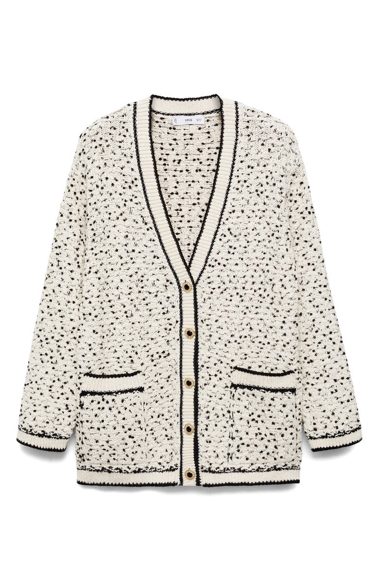 MANGO Flecked Oversize Cotton Blend Cardigan | Nordstromrack