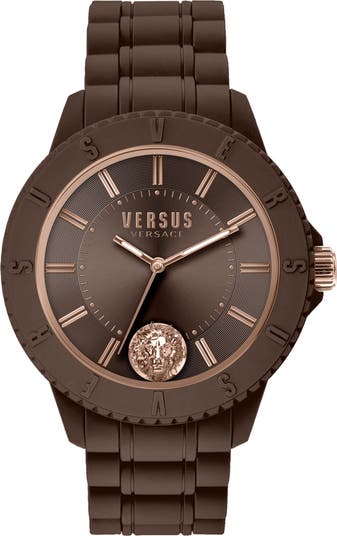 VERSUS Versace Men's 3-Hand Quartz Silicone Strap Watch, 42mm ...