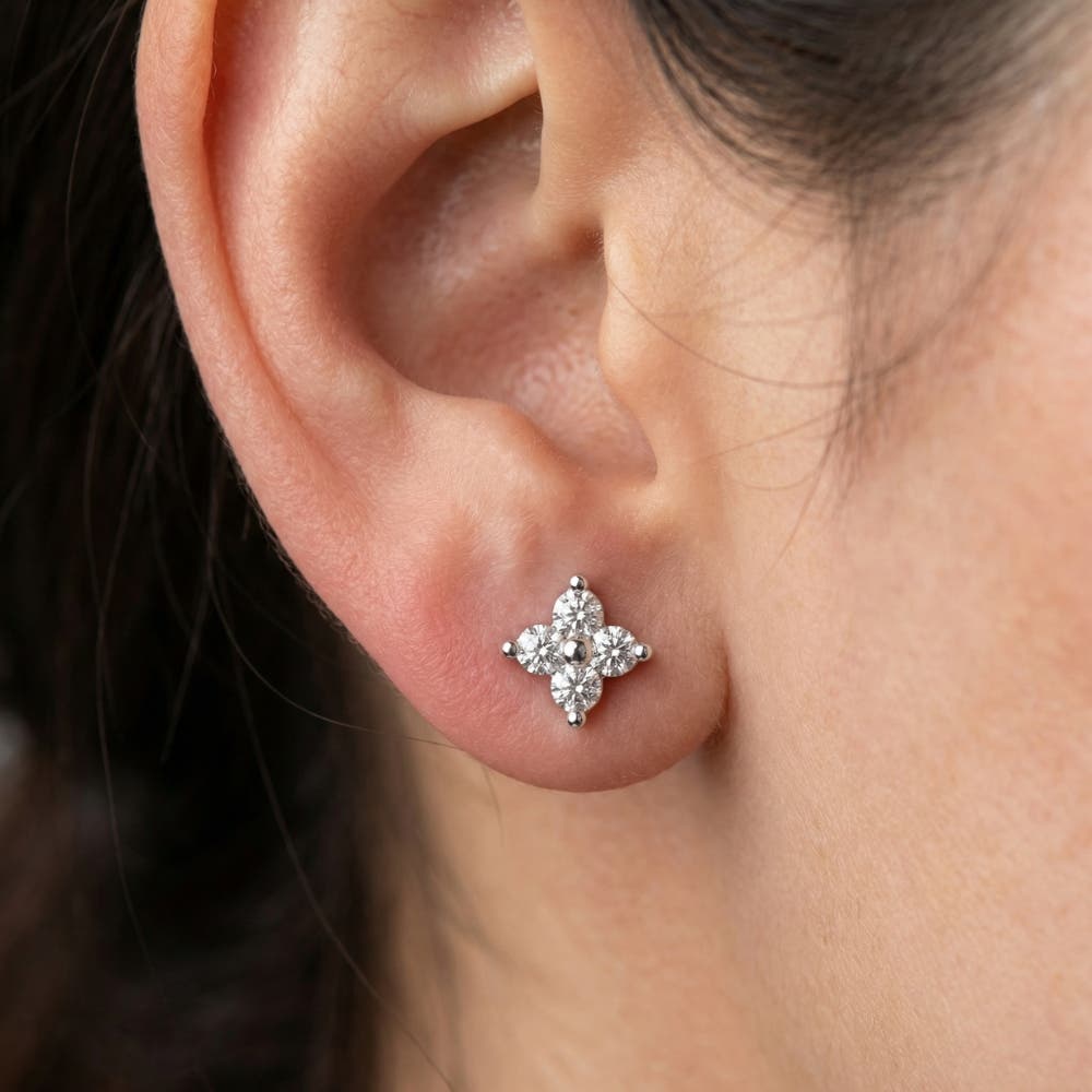 Bliss Diamond 1/2Ct Jackie Diamond Studs 14k Gold Earrings Lab Grown 1/ ...