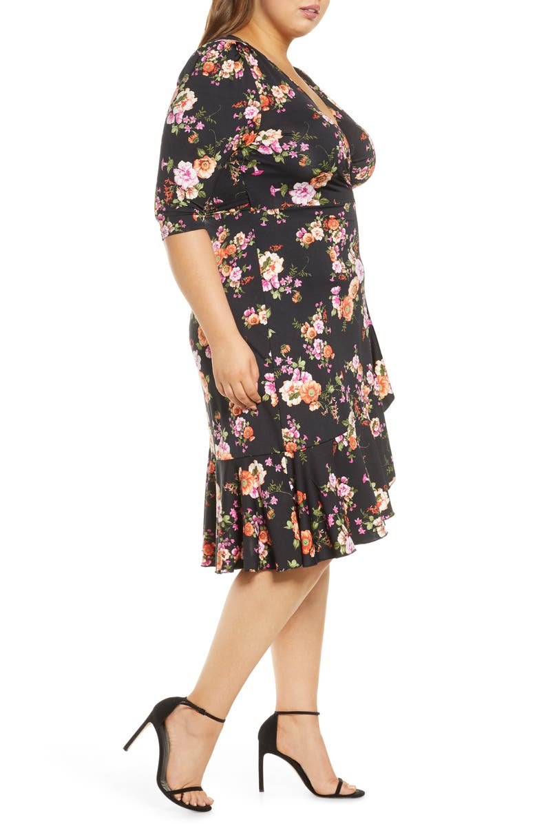 Kiyonna Flirty Flounce Wrap Dress | Nordstromrack