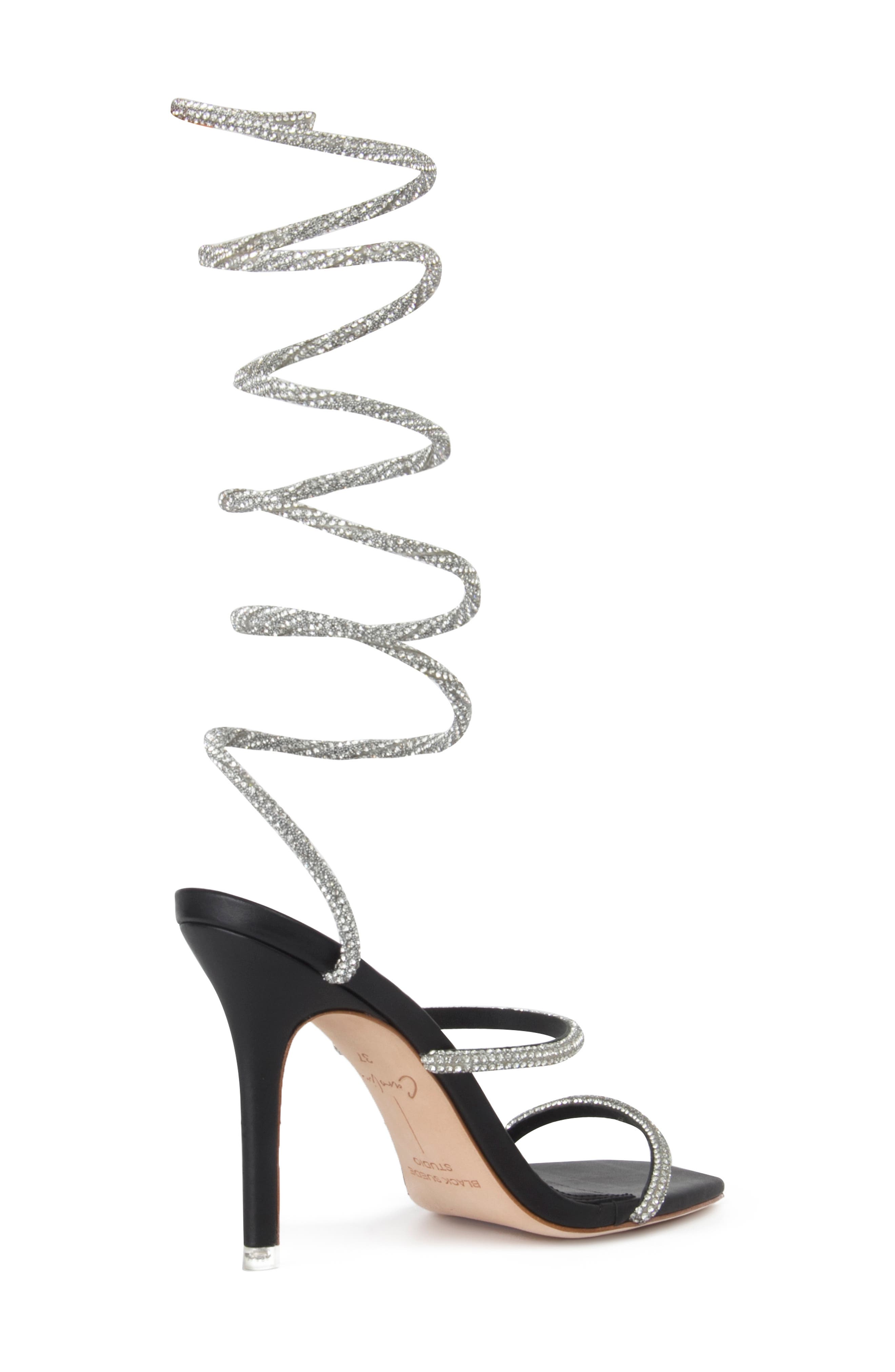 BLACK SUEDE STUDIO Court Ankle Wrap Sandal (Women) | Nordstromrack
