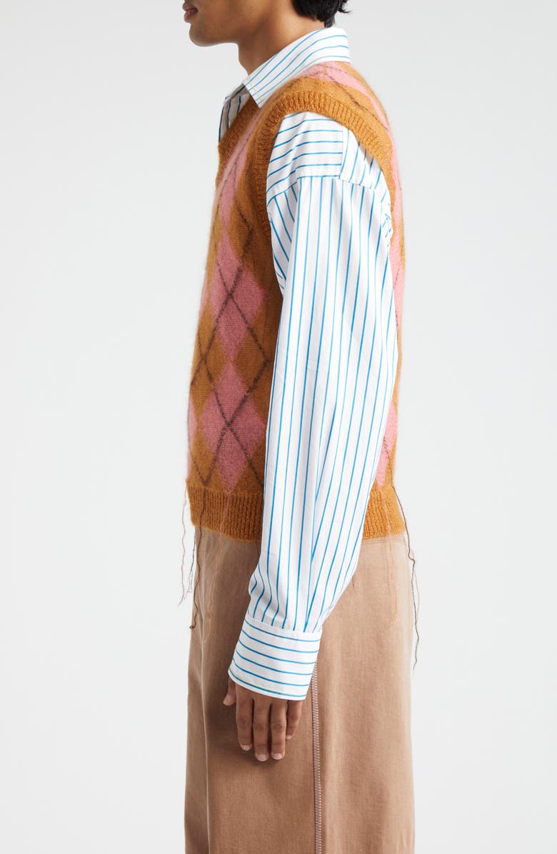 Marni Argyle Distressed Mohair Blend Sweater Vest | Nordstromrack
