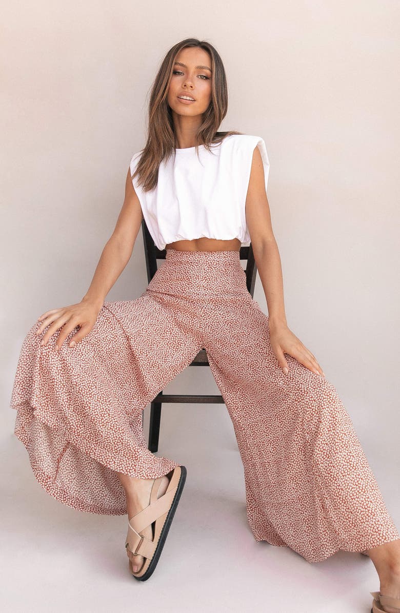 Petal & Pup Neveah Floral Print Wide Leg Pants | Nordstrom