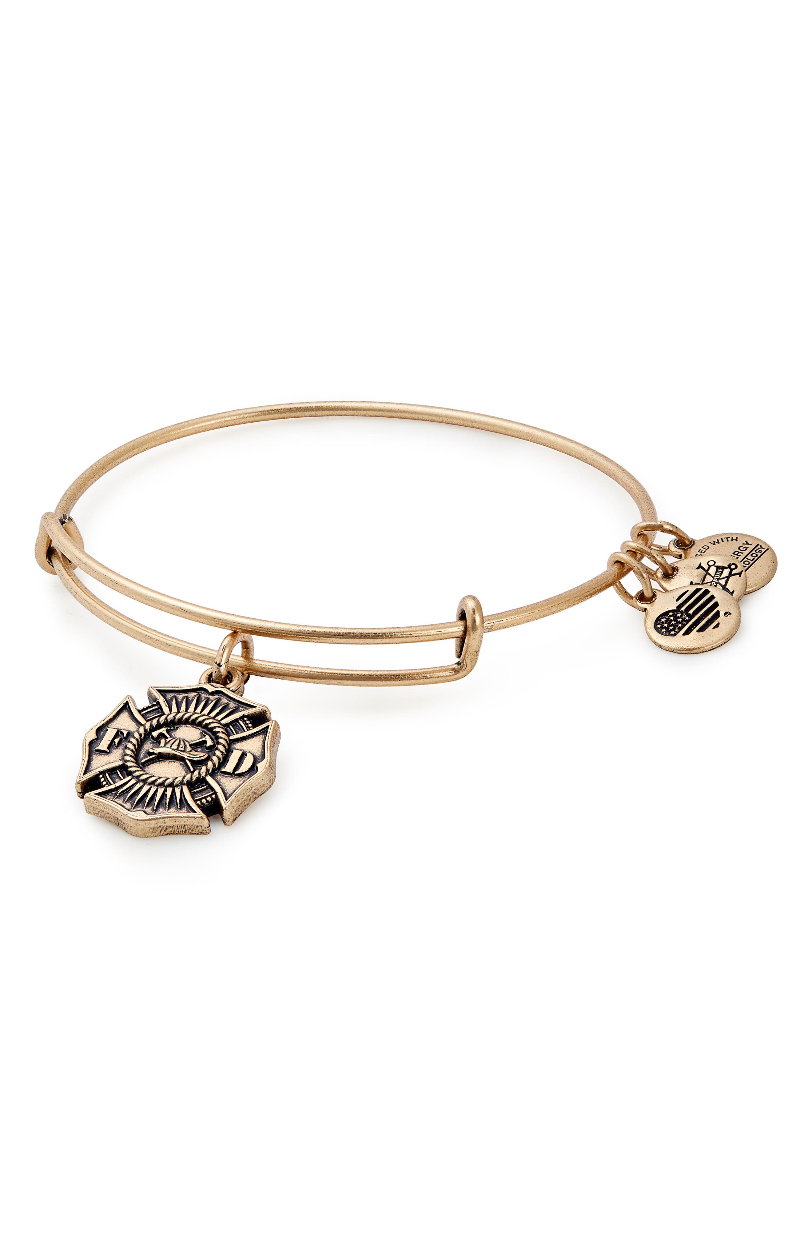Alex and Ani Firefighter Emblem Adjustable Wire Bangle | Nordstrom