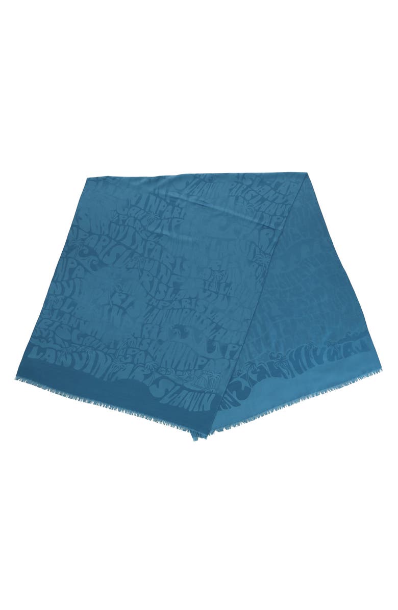 Lanvin Logo Silk & Wool Jacquard Scarf | Nordstromrack