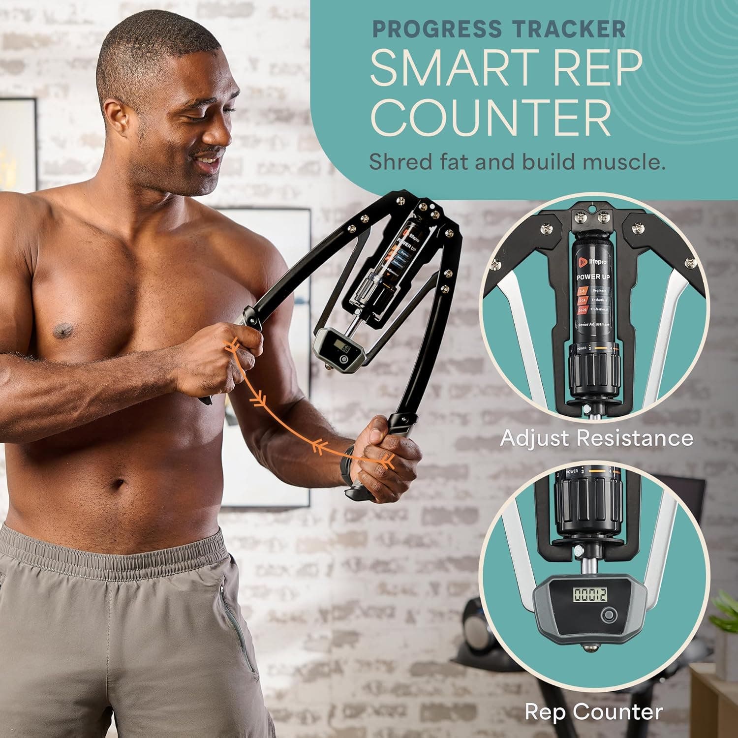 Lifepro Shredforce Chest Expander and Arm Twister Trainer Exerciser ...