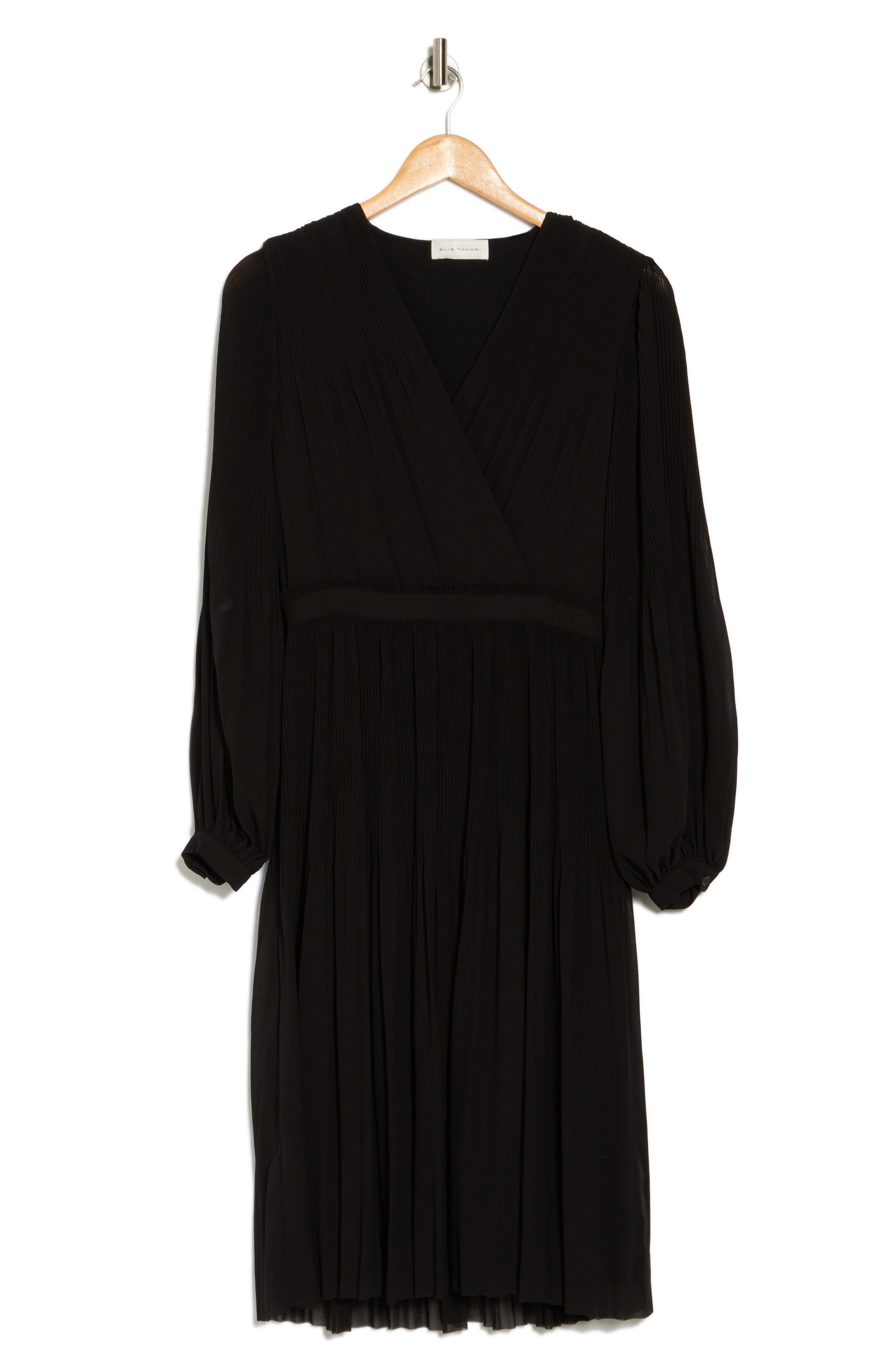 Elie Tahari The Aniya Long Sleeve Faux Wrap Dress | Nordstromrack
